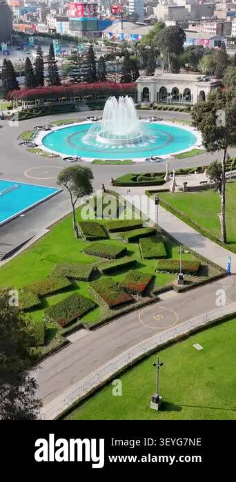La Reserva Park In Metropolitan Region Of Lima In Peru. Magic Water ...
