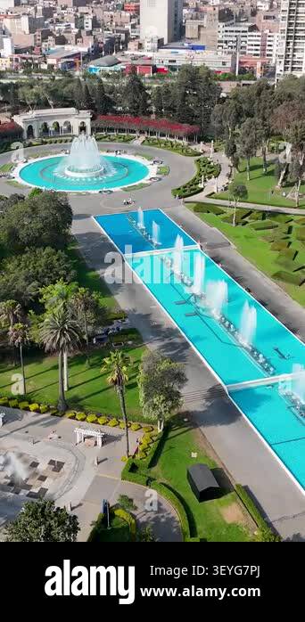La Reserva Park In Metropolitan Region Of Lima In Peru. Magic Water ...