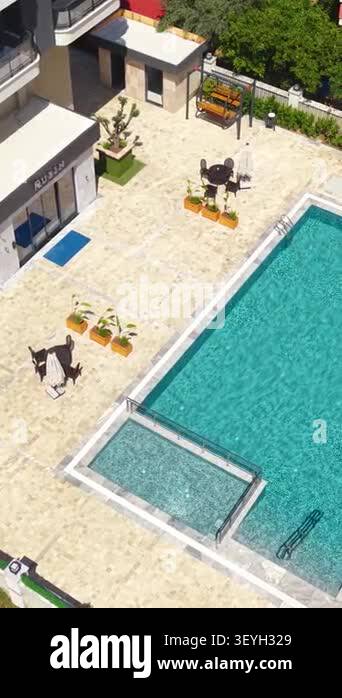 Aerial footage highlighting urban living layout Stock Video Footage - Alamy