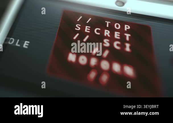 TOP SECRET label, high-level security classifications for confidential ...