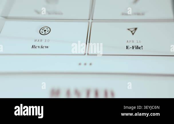 Document management interface with reminder Stock Video Footage - Alamy