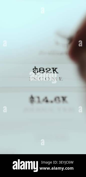 Income Overview Dashboard Displaying 82K USD Earnings Stock Video ...