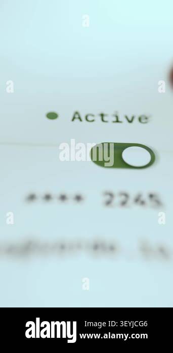 UI Element with Toggle Switch Set in Off Position Stock Video Footage ...