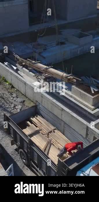 Top down view of loading process Stock Video Footage - Alamy