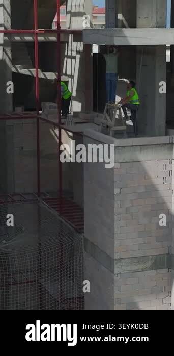 Industrial building process in urban environment Stock Video Footage ...