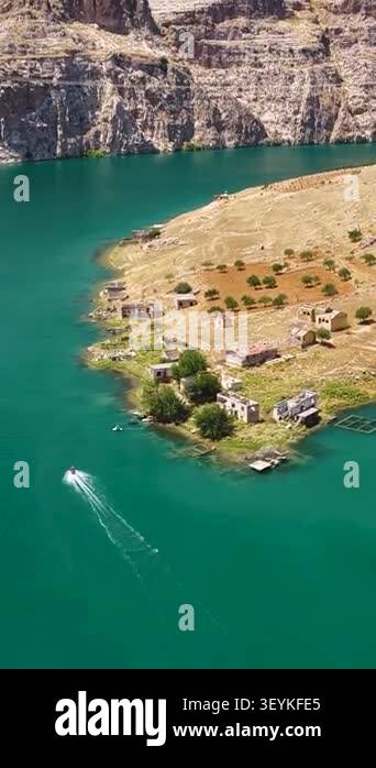 Footage highlights wide river, cliffs, and fast moving watercraft in ...