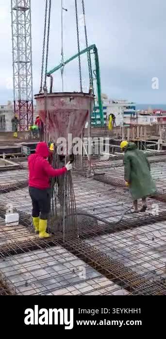 Close view of construction process and teamwork Stock Video Footage - Alamy
