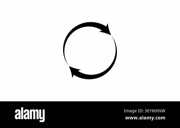 Circular Arrow Loop Icon. Continuous Cycle, Recycling, And ...
