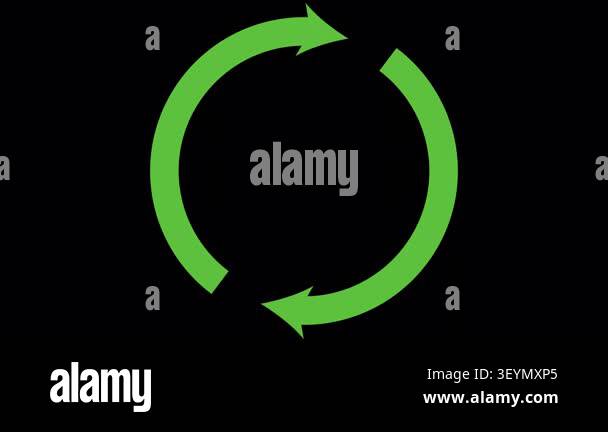 Looping Circular Arrows Sync Animated Icon With Alpha Channel. Data ...