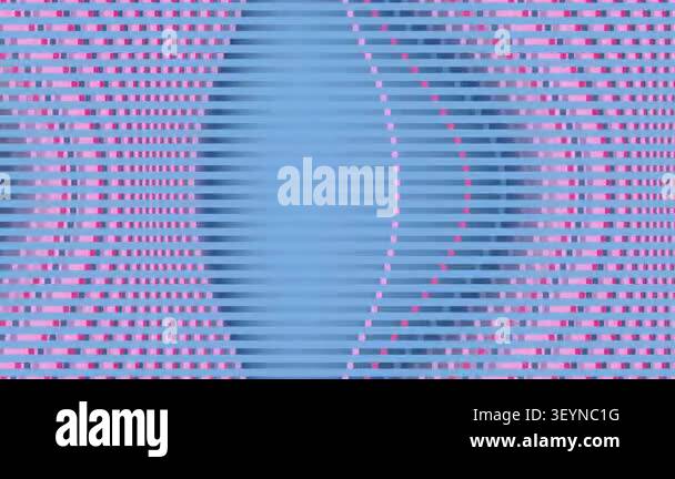 Stylish 4K synthwave animation. Horizontal blue scanlines with flowing ...