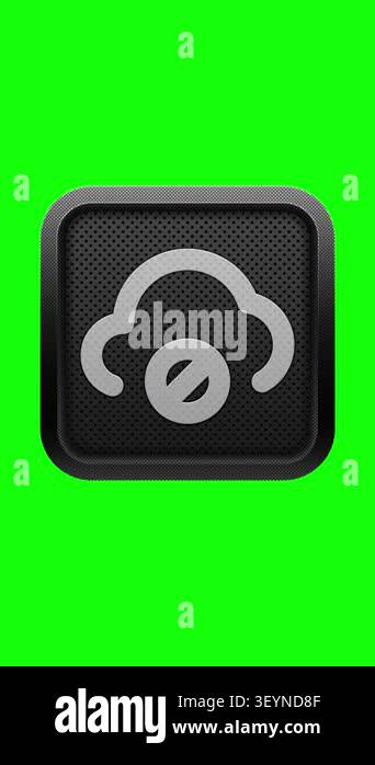 3D Cloud Data Storage Server Icon on Green Screen Button Stock Video ...