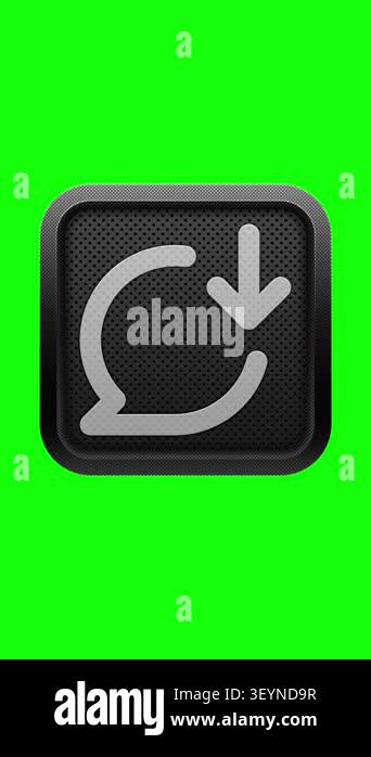 3D Paper Document Contract Legal Report Icon on Green Screen Button ...