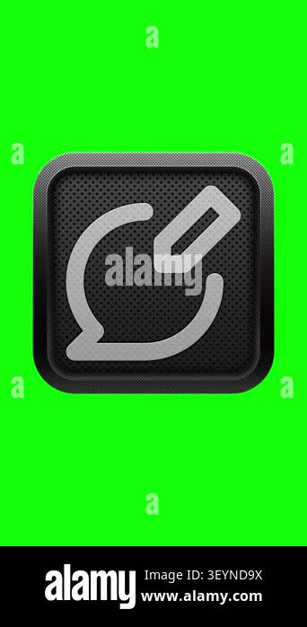 3D Folder Directory Archive Data Keeping Icon on Green Screen Button ...