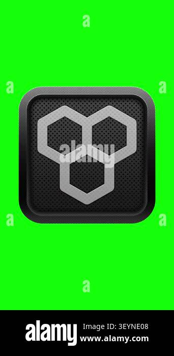 Hexagonal honeycomb molecule structure organic grid matrix icon loop ...
