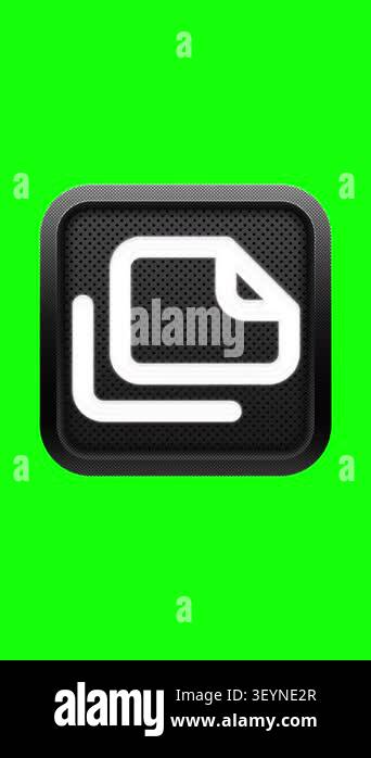 Futuristic neon code folder icon on green screen background Stock Video ...