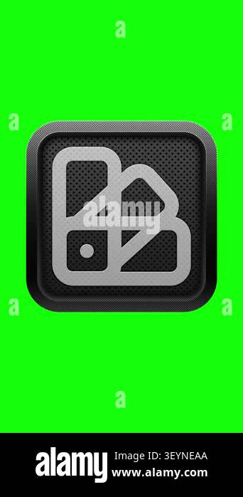 Metallic folder document icon interface button on green background ...