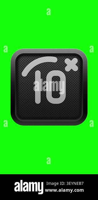 Futuristic neon upload interface icon on green screen background Stock ...