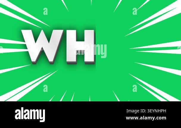 white word on green background vector design Stock Video Footage - Alamy