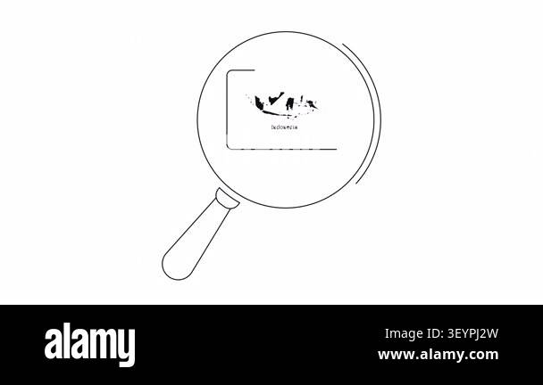 A simple line drawing shows a magnifying glass focused on a laptop ...