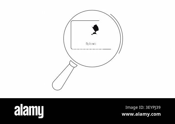 A close-up view of a magnifying glass focusing on a laptop screen. The ...