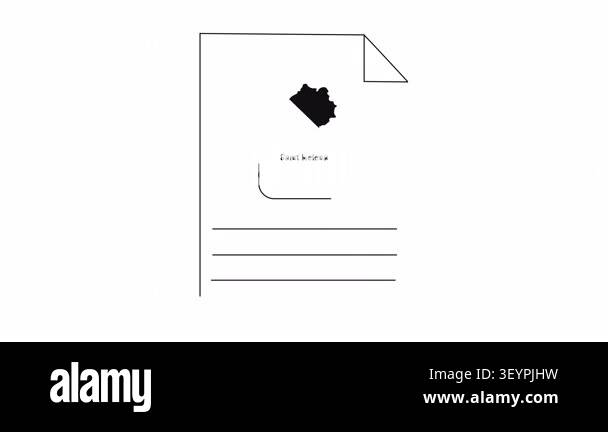 A simple line drawing of a document with a map of Vatican City ...
