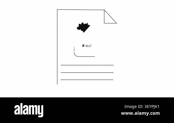 A simple line drawing showing a piece of paper with lines for text, and ...