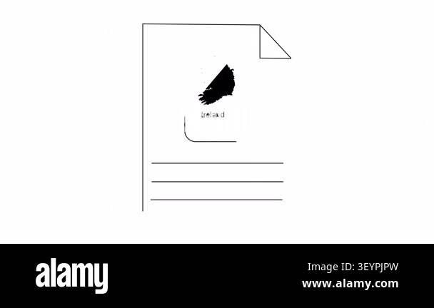 A simple line drawing featuring the outline of Ireland on a piece of ...