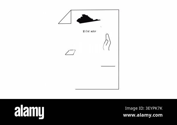 A simple line drawing on a piece of paper, depicting a shadow puppet ...