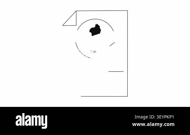 A minimalist line drawing representing a document or paper with a ...