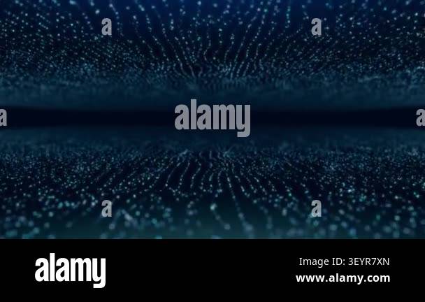 tech futuristic wavy background, waves of particles and dusting ...