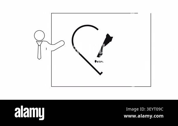 A simple line drawing shows a person icon presenting a whiteboard with ...