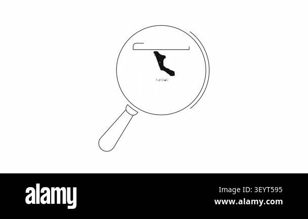 A line art animation depicts a magnifying glass moving to inspect a ...