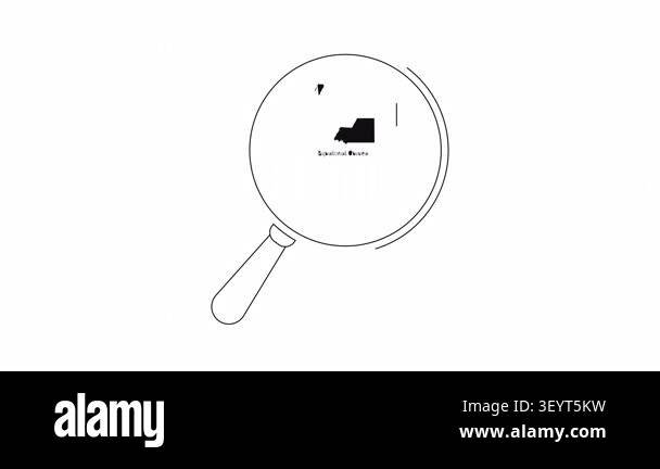 A simple line drawing of a magnifying glass focused on a document. The ...