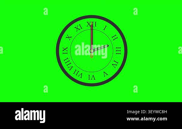 clock icon illustration vector Stock Video Footage - Alamy