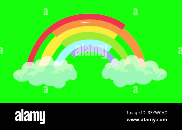colorful rainbow on white background. flat style design Stock Video ...