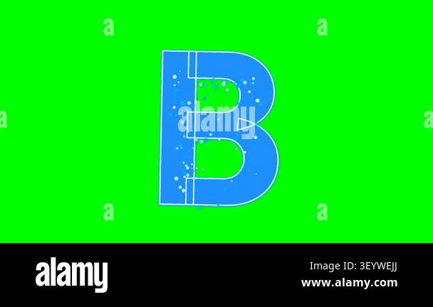 green neon letter b Stock Video Footage - Alamy