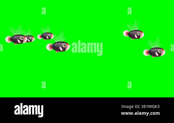 funny cartoon of green cat with black eyes and a big black nose on a ...