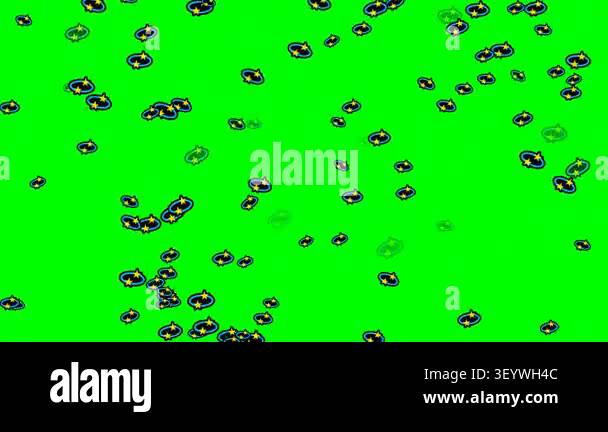 Stunning lot with smooth motion isolated on chroma key green screen ...