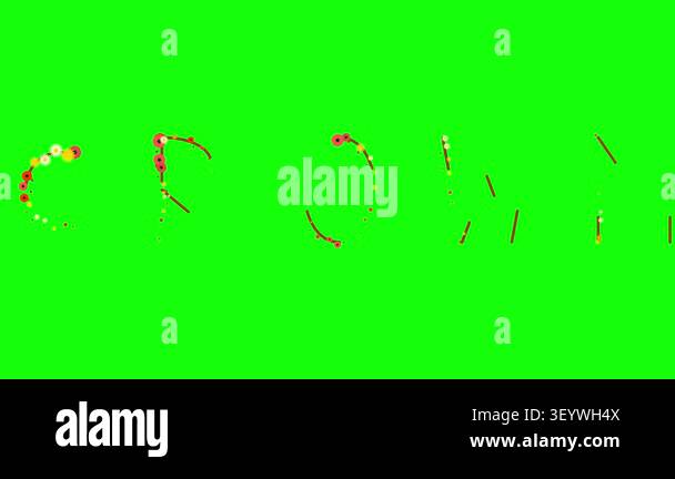 Seamless flowers animation on chroma key green screen background ...