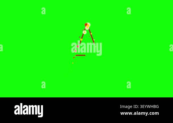 Seamless map animation on chroma key green screen background featuring ...