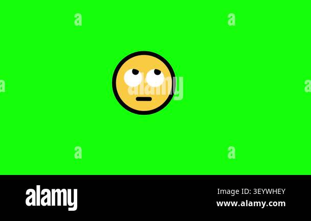 cartoon character face with green eyes Stock Video Footage - Alamy