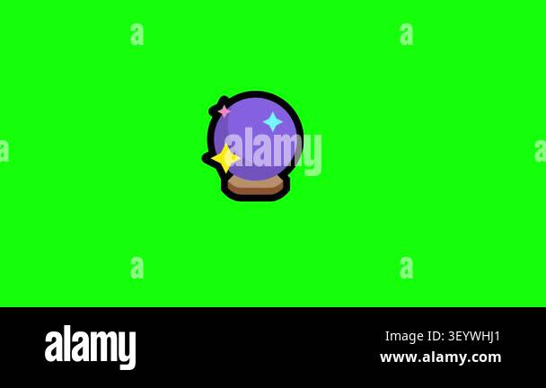 green magic ball on a purple background. magic toy Stock Video Footage ...
