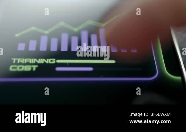 Purple and green bar chart shows machine learning training cost ...