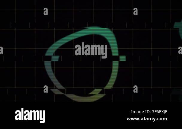 Multicolored shapes on black grid background Stock Video Footage - Alamy