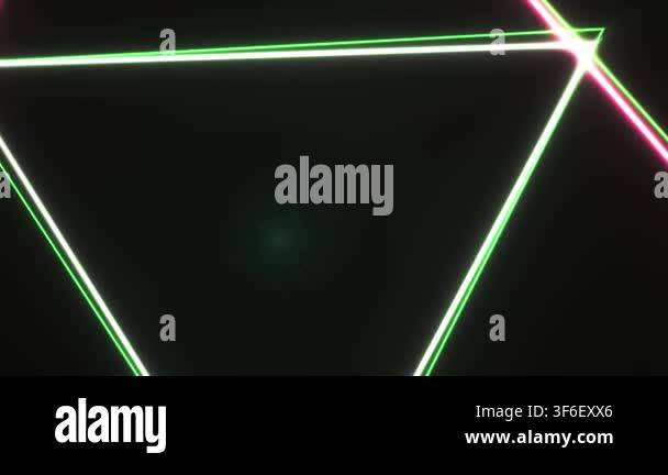 Neon laser beams intersecting in darkness Stock Video Footage - Alamy