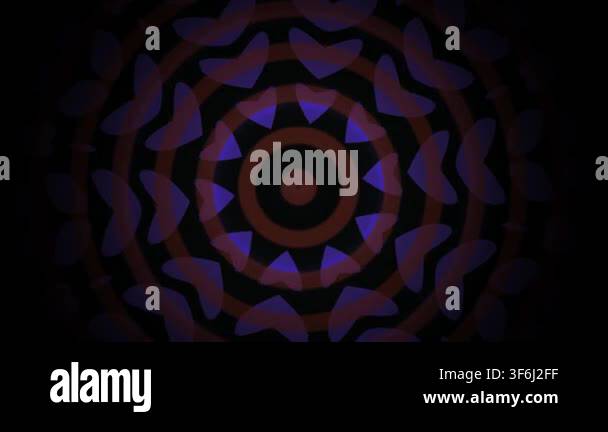 Glowing mandala design patterns on black background Stock Video Footage ...