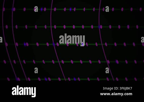 A black background with intersecting lines and dots Stock Video Footage ...