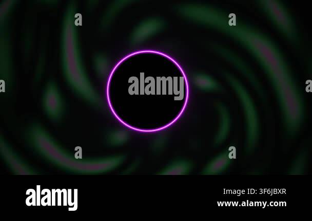 Glowing purple circle on black background with green spiral Stock Video ...