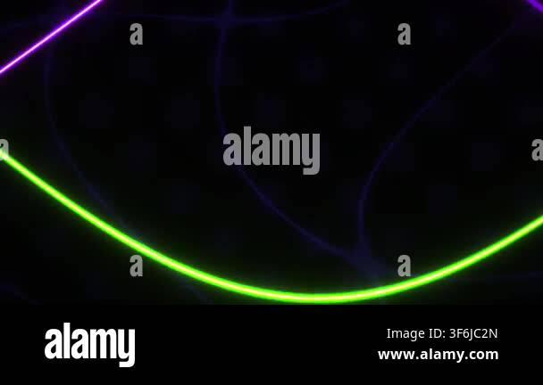 Neon green and purple shapes on dark Stock Video Footage - Alamy