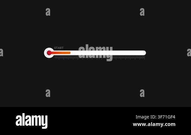 4K animated progress bar displaying start to finish with color gradient ...